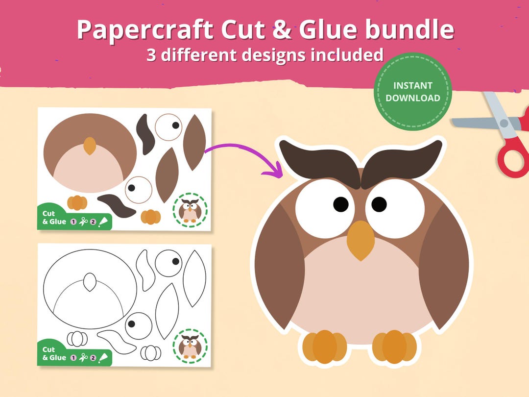 Kids Cut & Glue, Scissors Skills, Summer Printable Craft, Cut and Paste ...