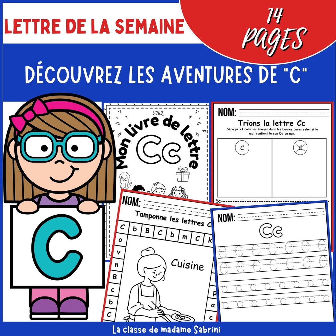 Digital Download Preschool Activities in French Aventures De c 14 Pages ...