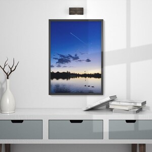 Rocket Launch Over Swimming Ducks - Framed Vertical Poster - Etsy