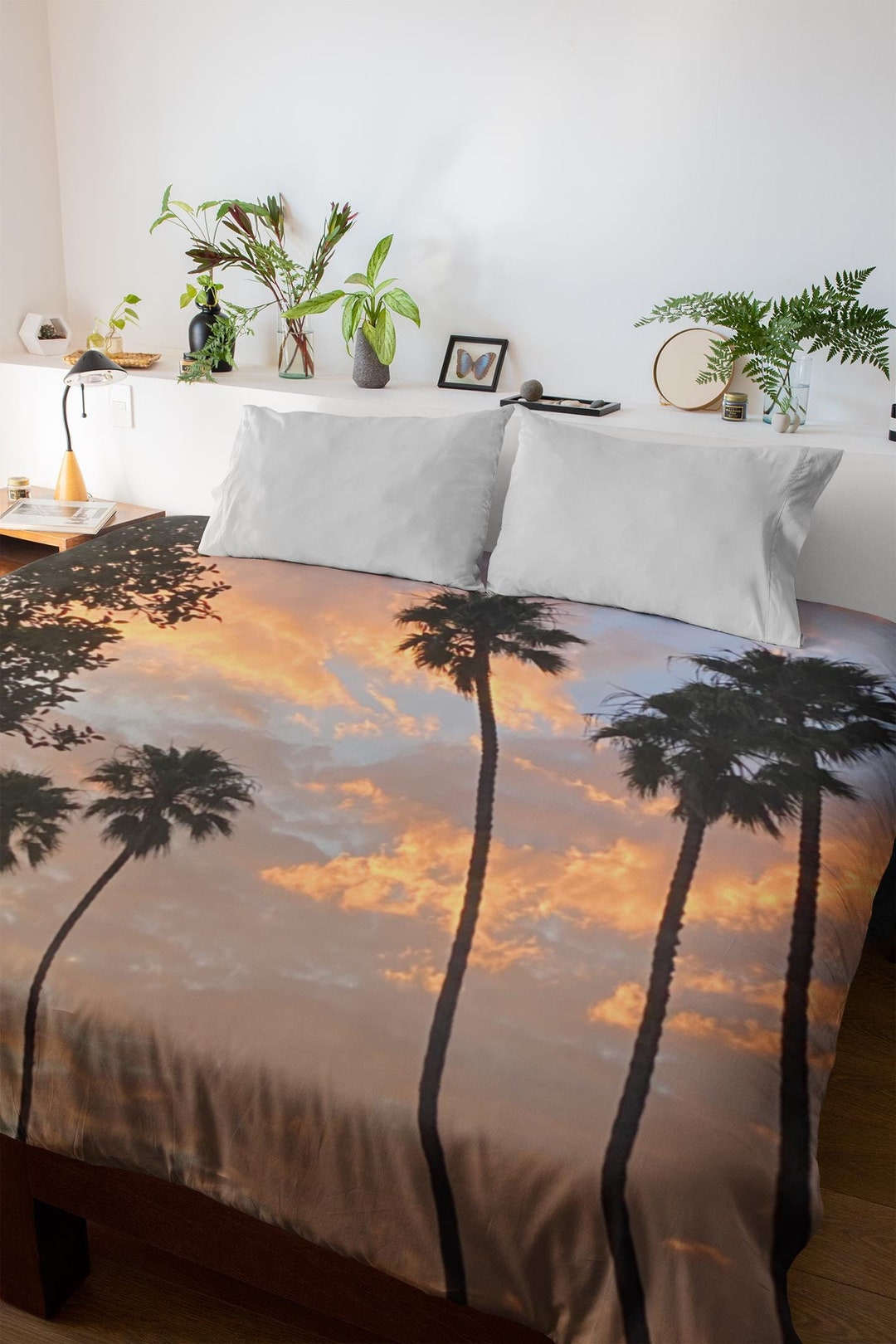 Santa Barbara Palm Trees Comforter/calfornia Sunset Bedding/lightweight ...