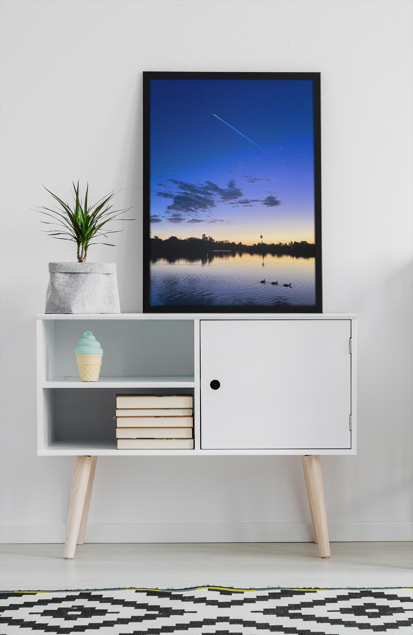 Rocket Launch Over Swimming Ducks - Framed Vertical Poster - Etsy
