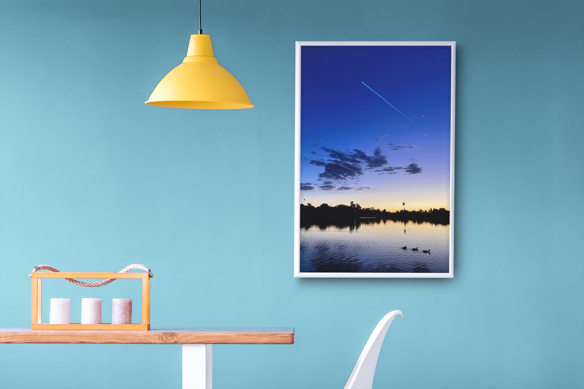 Rocket Launch Over Swimming Ducks - Framed Vertical Poster - Etsy