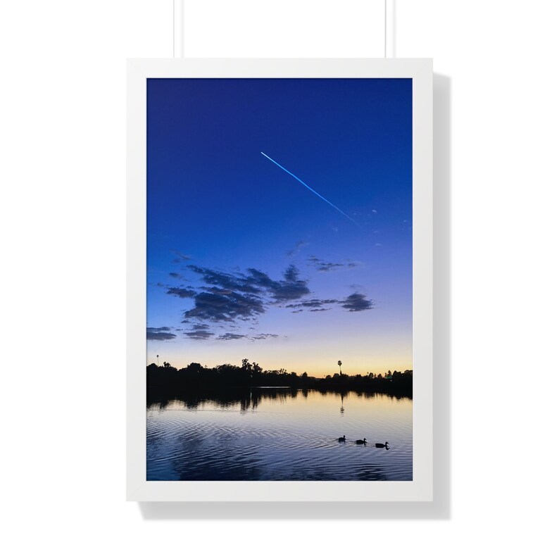 Rocket Launch Over Swimming Ducks - Framed Vertical Poster - Etsy