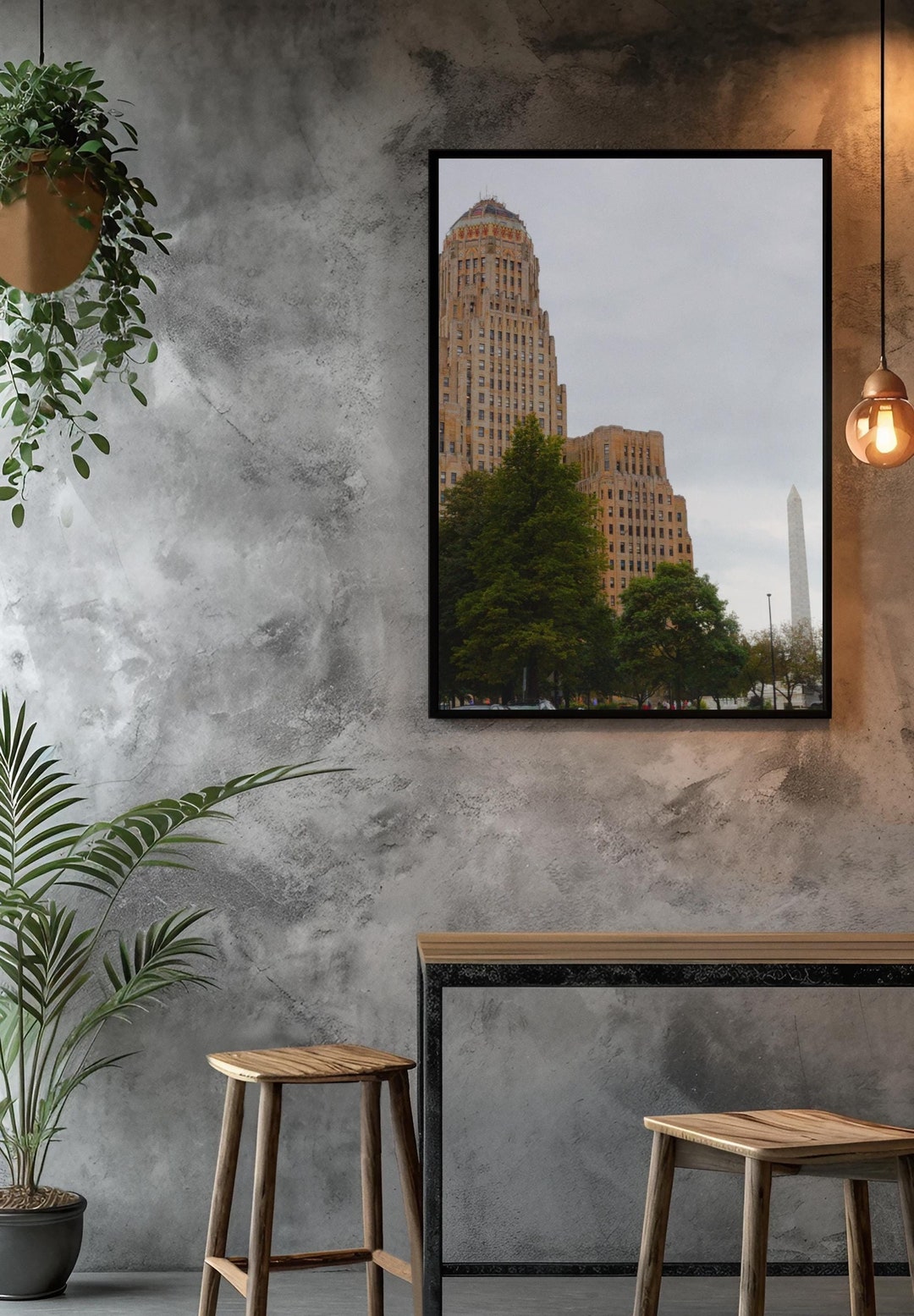 Buffalo City Hall & Mckinley Monument Framed Vertical Poster - Buffalo ...