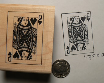 Playing card stamp | Etsy