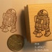 P54 R2D2 robot line art rubber stamp | Etsy