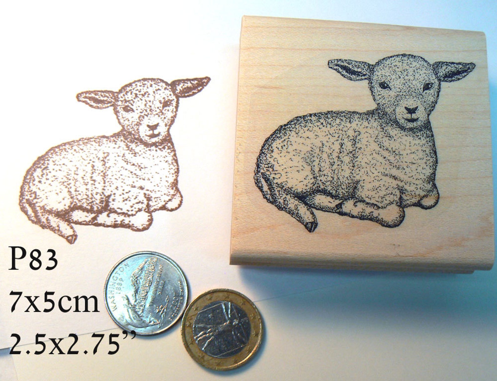 P83 Hand Drawn Lamb Sheep Rubber Stamp - Etsy