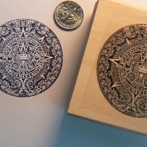 Aztec Calender Rubber Stamp WM P25 - Etsy