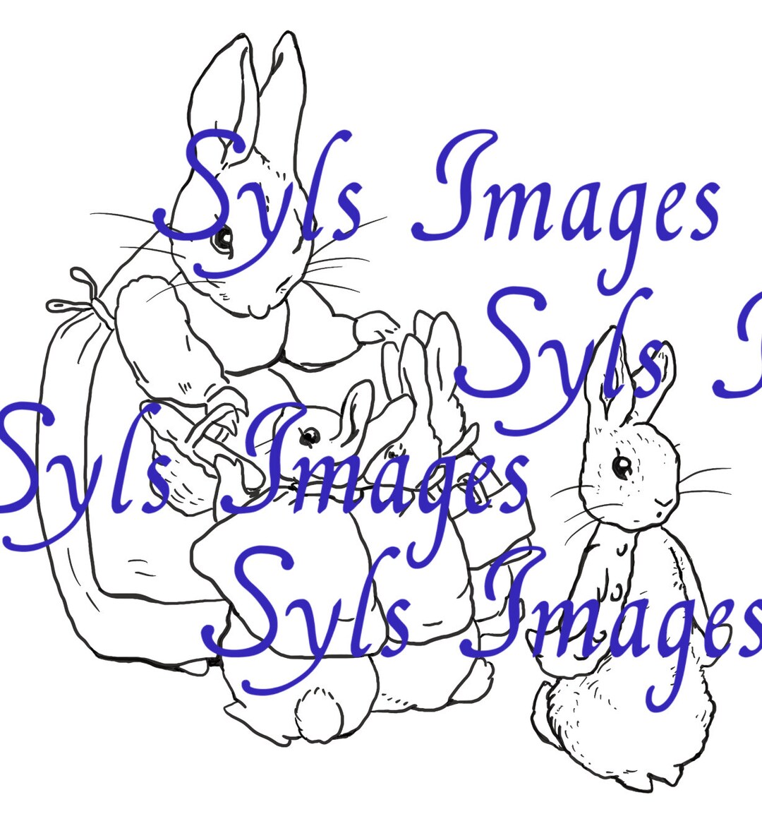 Peter Rabbit and Family - Easy -instant Digital Download - SVG and Jpeg ...