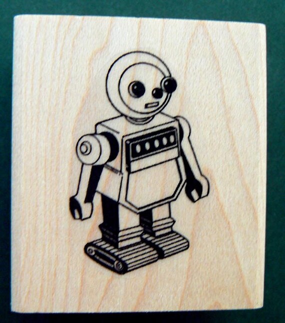 P21 Robot Rubber Stamp | Etsy
