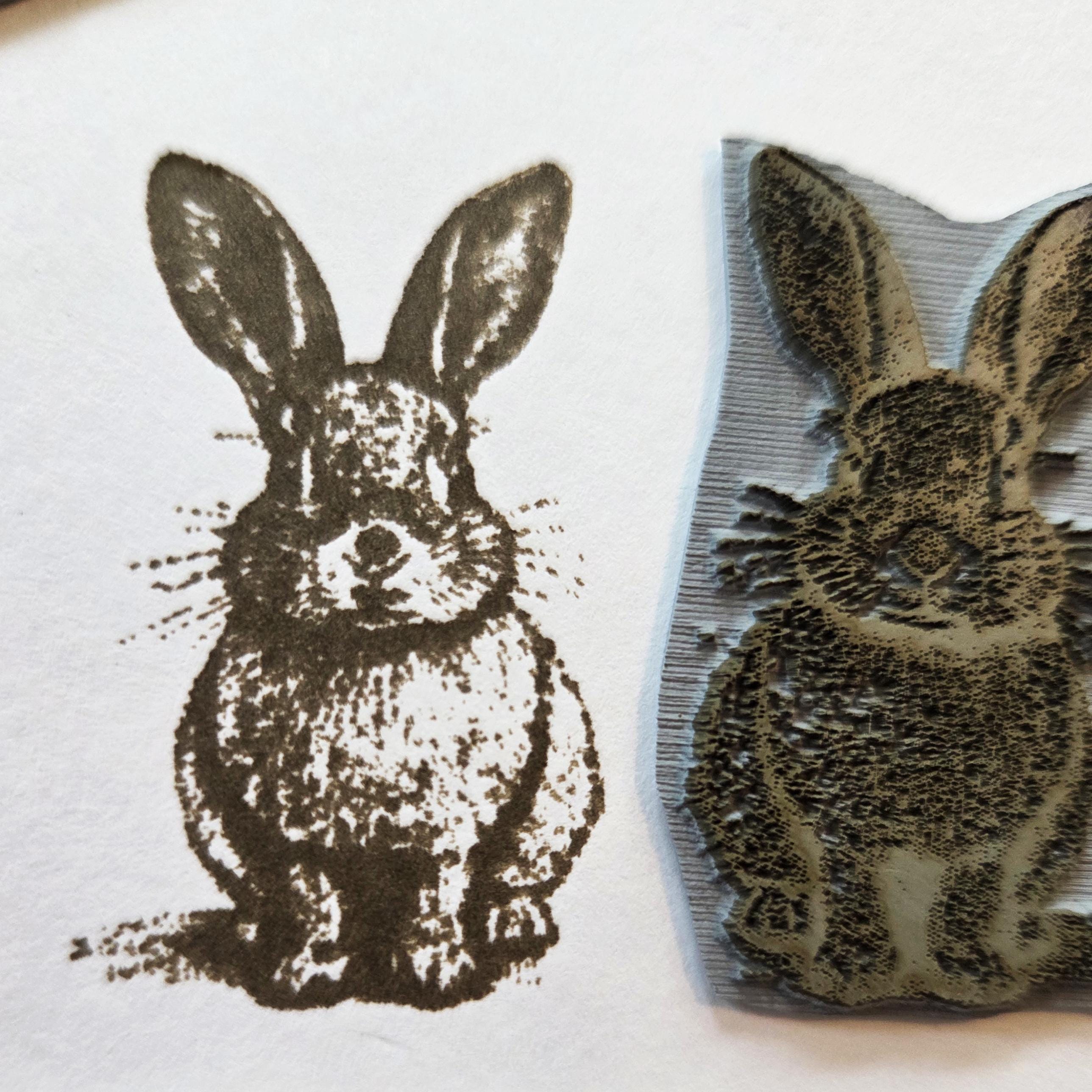 Bunny Rabbit Rubber Stamp - Etsy