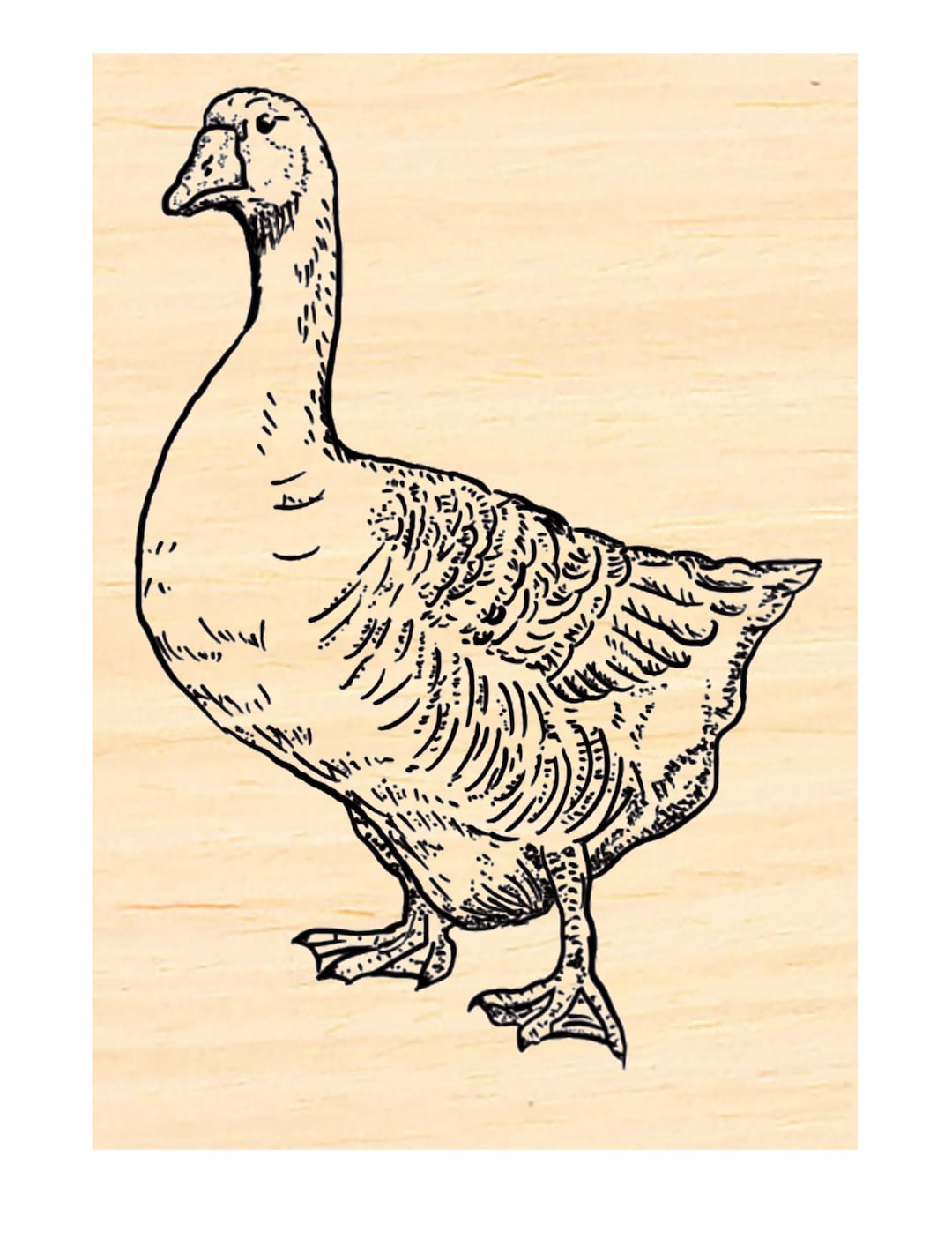 P137 Goose Rubber Stamp - Etsy