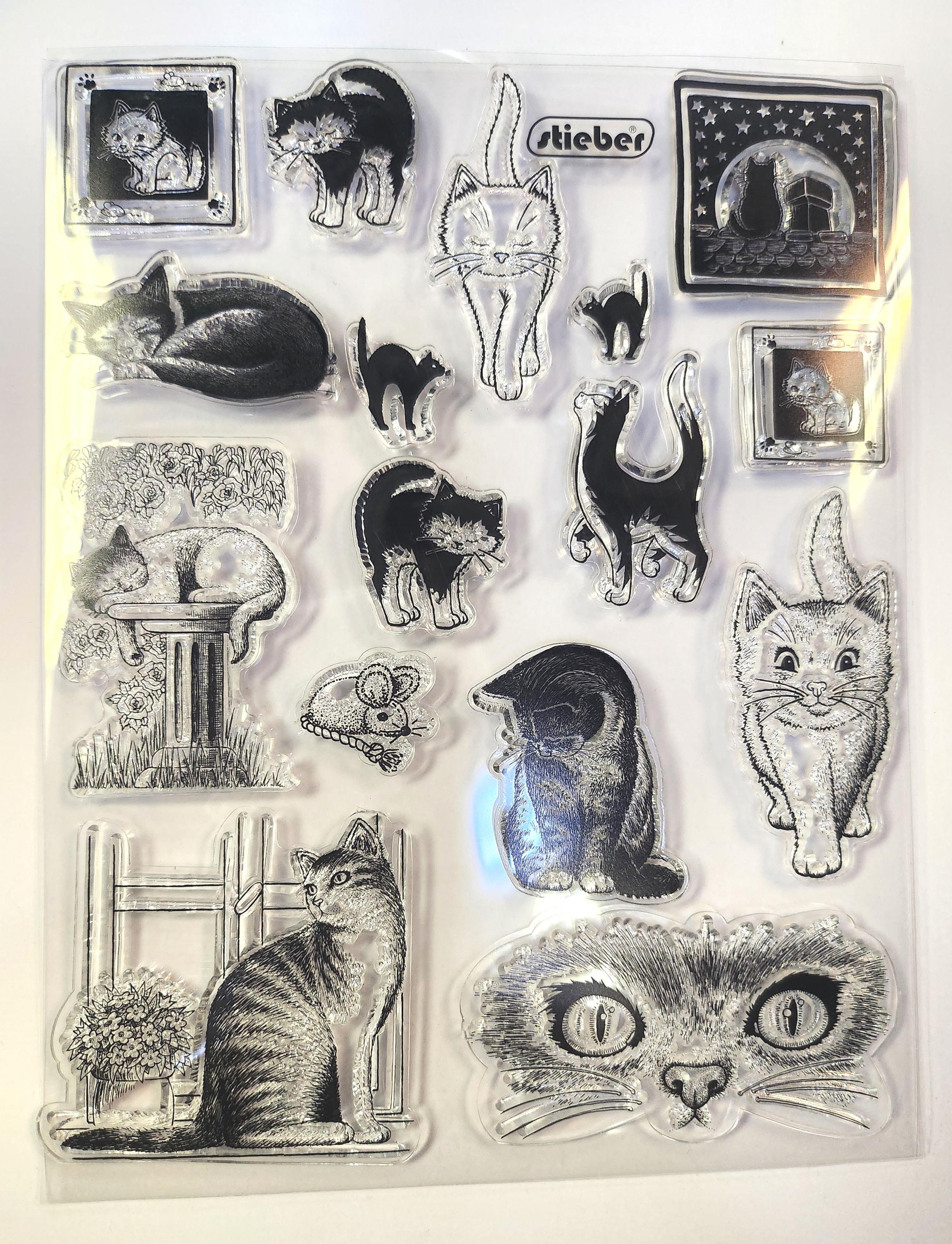 Clear Polymer Stamp Set - Cats and Kittens - Etsy