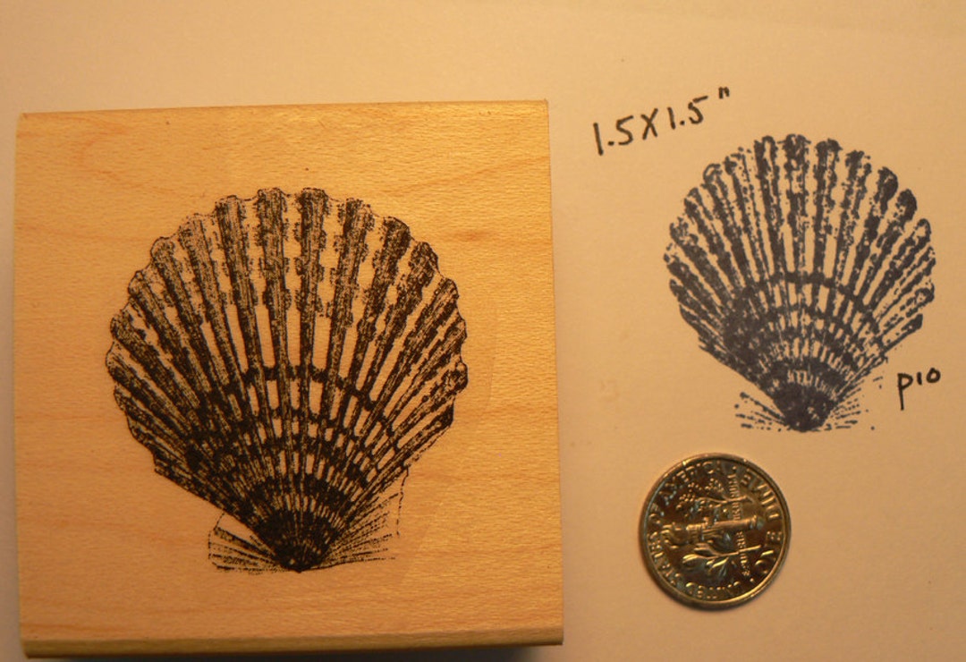 Shell, Clam, Rubber Stamp WM P10 - Etsy