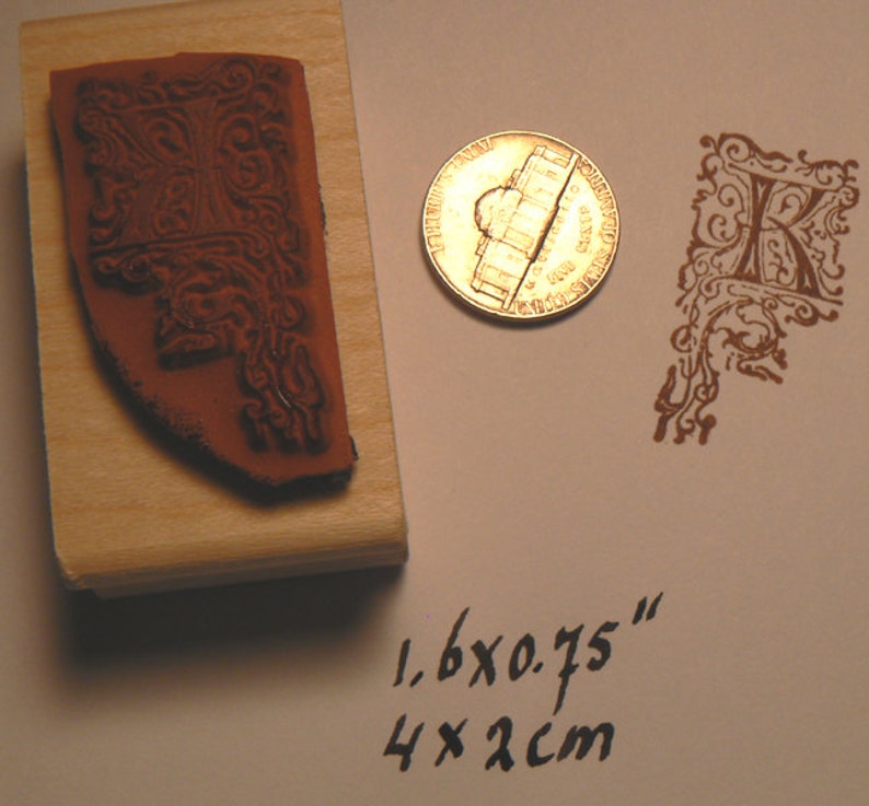 P22 Letter K Rubber Stamp Wood Mounted - Etsy