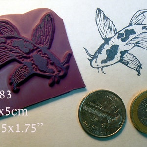 P83 Koi Fish Rubber Stamp - Etsy