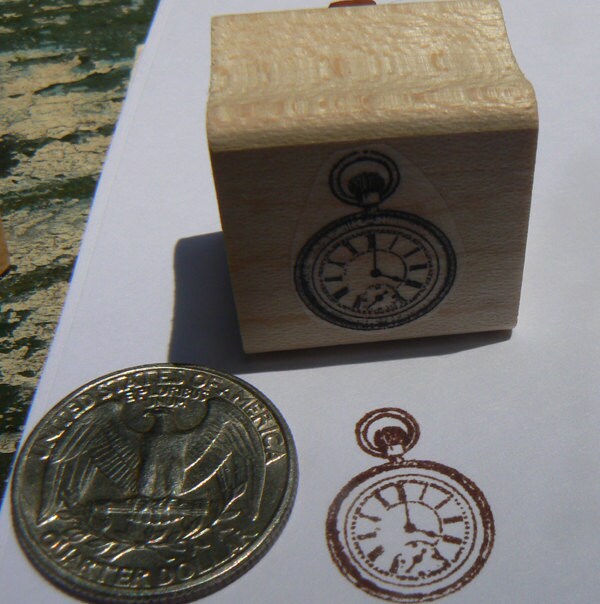 Miniature Pocket Watch Rubber Stamp WM P24 - Etsy