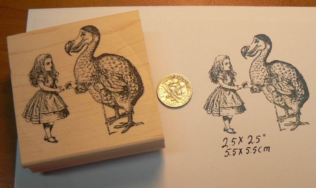 Alice in Wonderland Rubber Stamp Dodo Bird P13 - Etsy