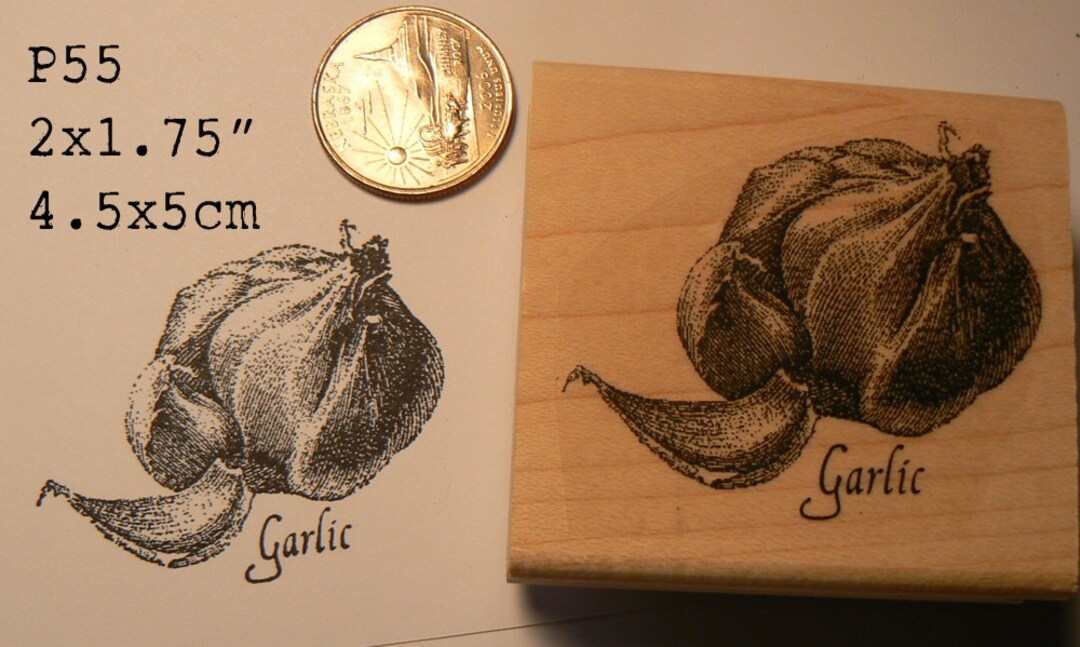 Garlic Rubber Stamp WM P55 - Etsy