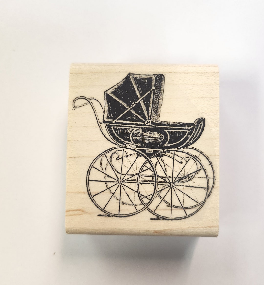 Stroller- Pram- Baby Carriage- Rubber Stamp WM P11 - Etsy