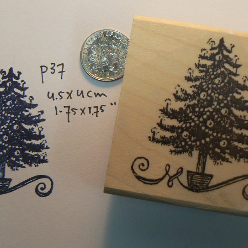 Tree Rubber Stamp - Etsy