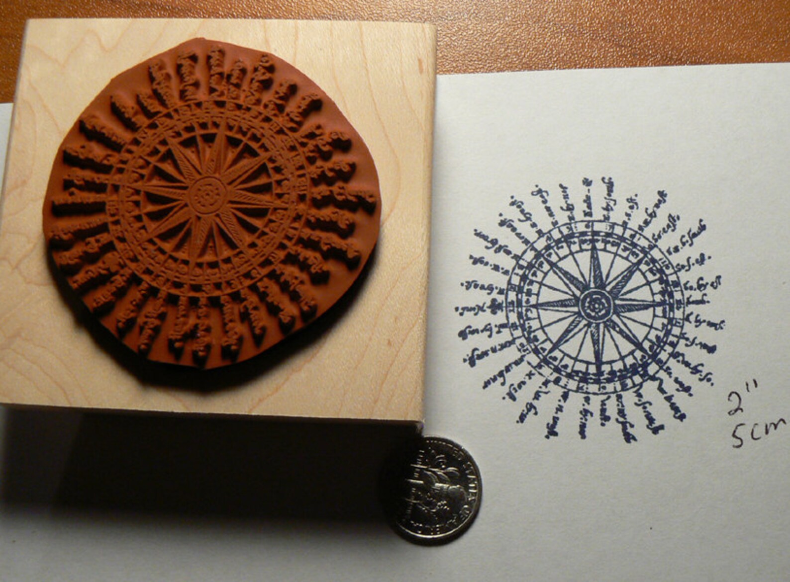 Compas Rubber Stamp Q3 - Etsy