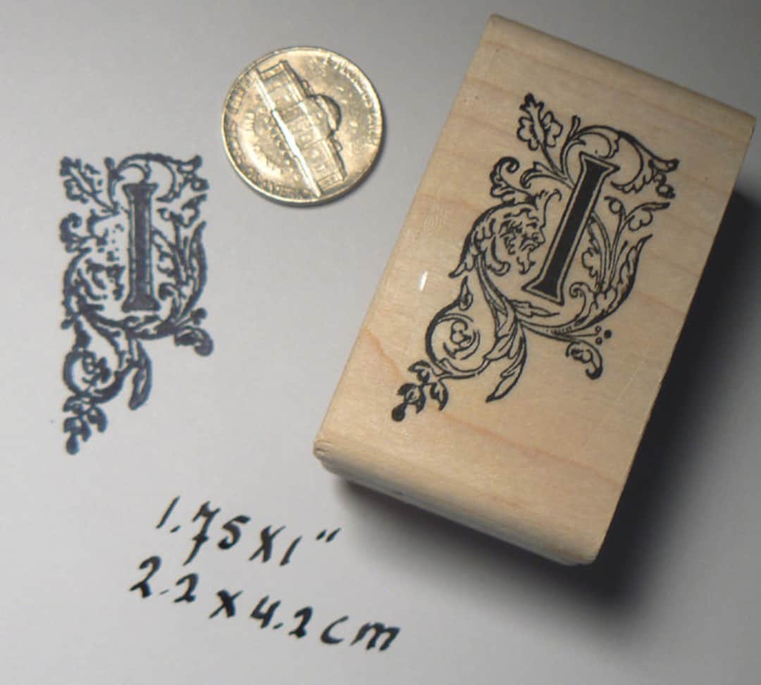 Monogram I, Decorative Rubber Stamp WM P41 - Etsy