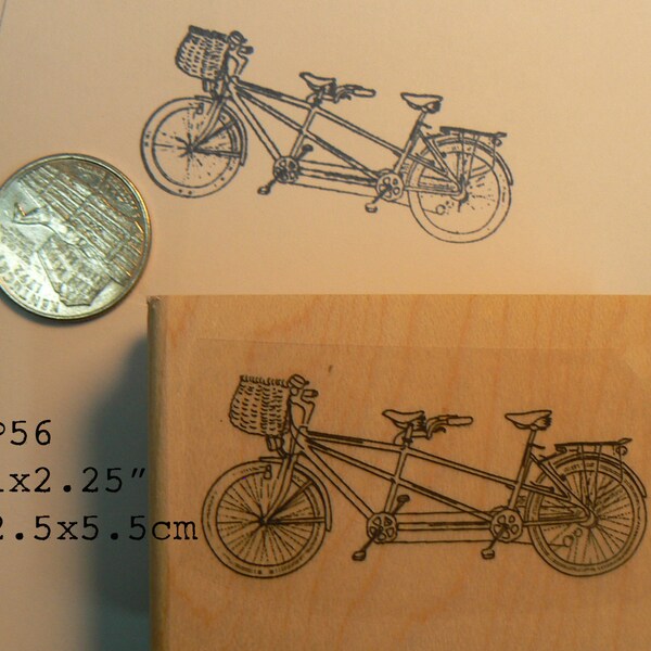 Tandem Bike Stamp - Etsy