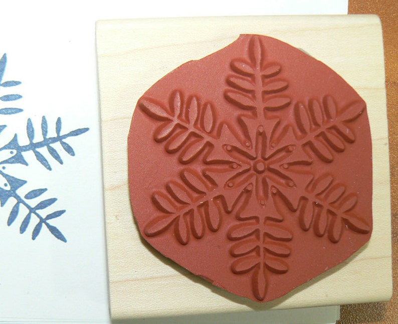 Snowflake Rubber Stamp - Etsy