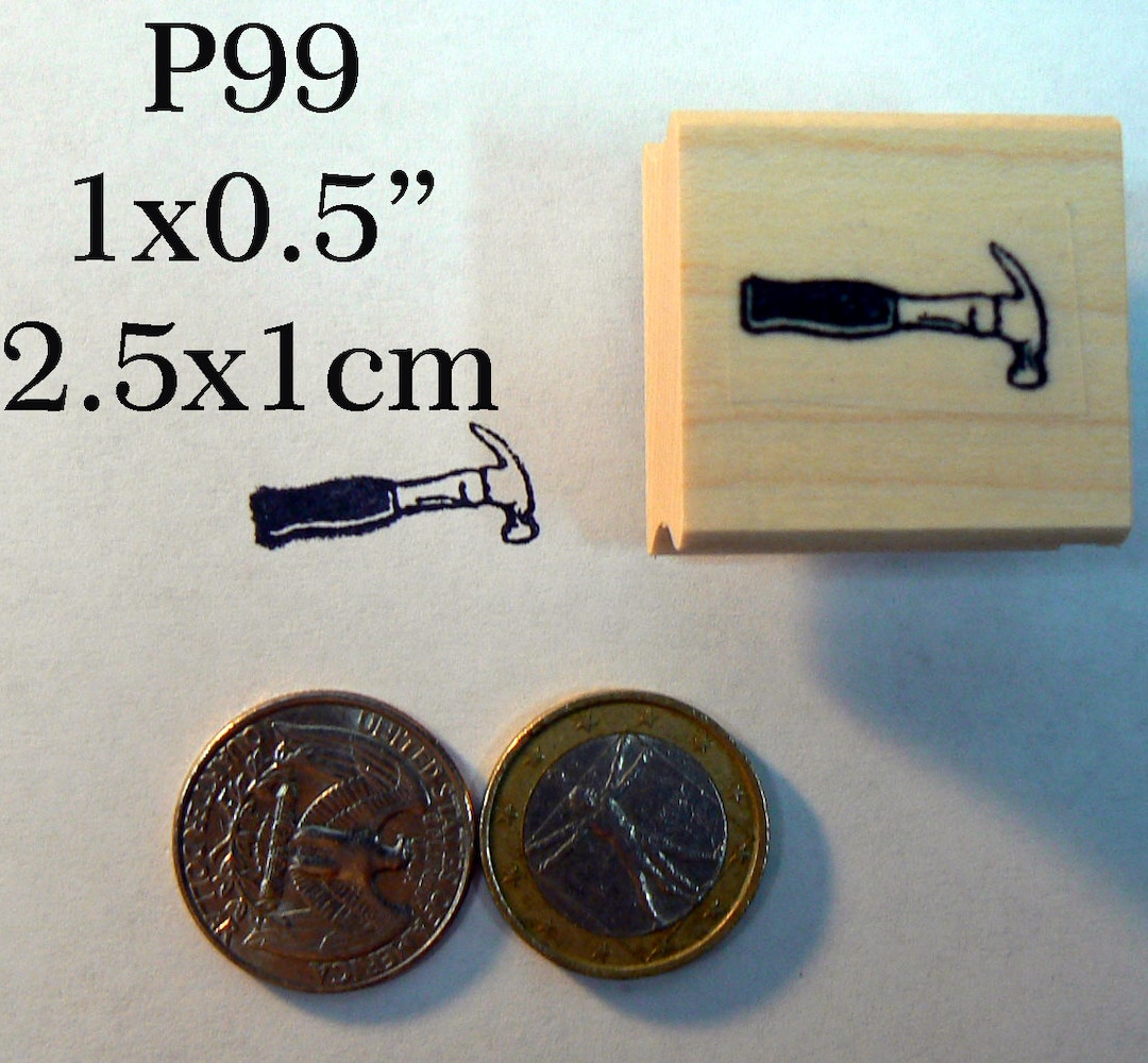 P99 Miniature Hammer Rubber Stamp - Etsy