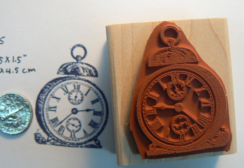 Victorian Clock Rubber Stamp WM P25 - Etsy