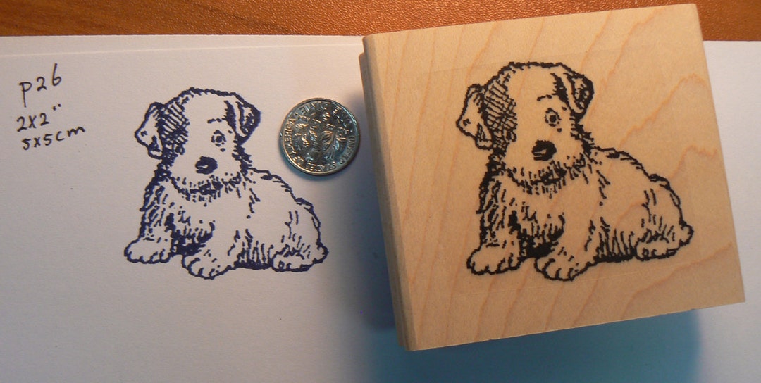 Little Puppy Rubber Stamp WM P26 - Etsy