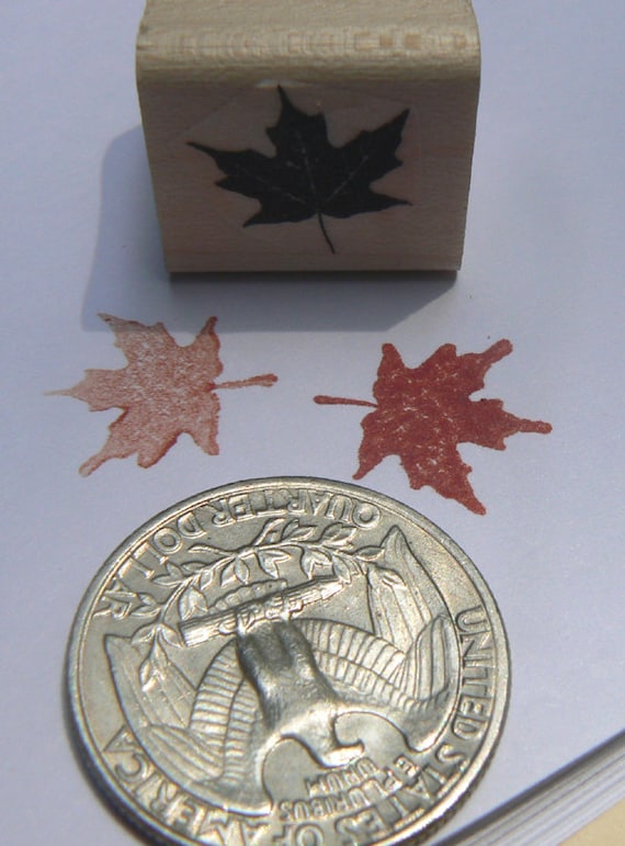 Maple leaf rubber stamp WM P24 | Etsy