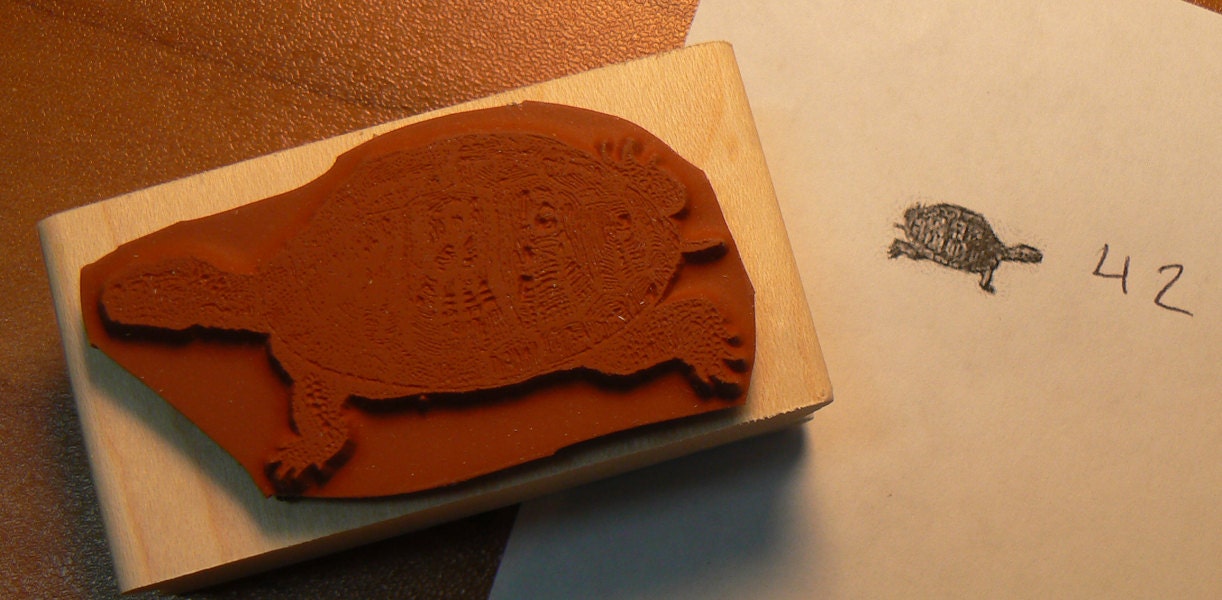 P42 Turtle Rubber Stamp - Etsy