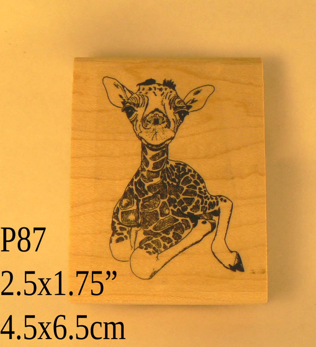 P87 Giraffe Rubber Stamp, Hand Drawn - Etsy