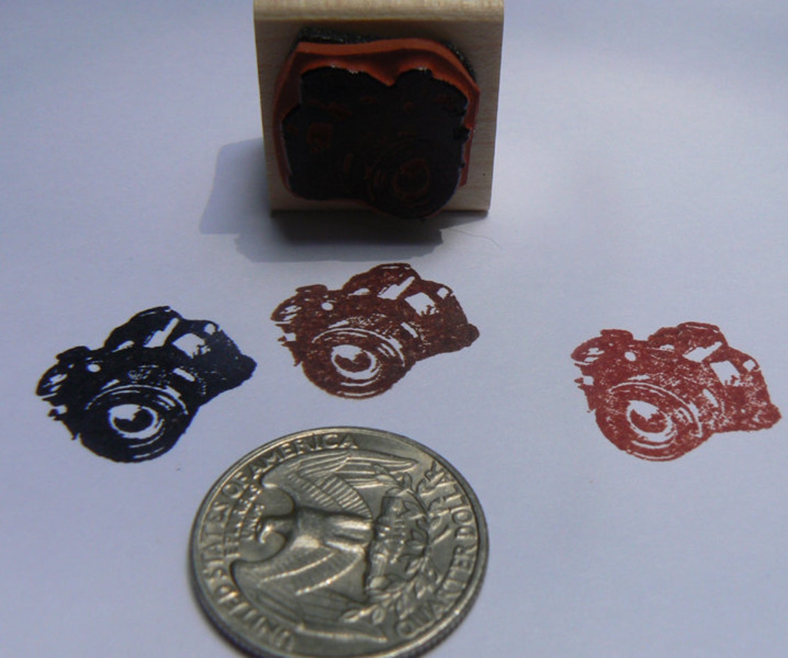 P24 Miniature Photo Camera Rubber Stamp WM - Etsy