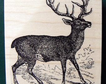 Deer Rubber Stamp - Etsy