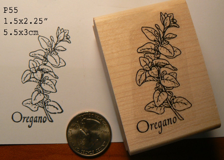 Oregano Rubber Stamp WM P55 - Etsy