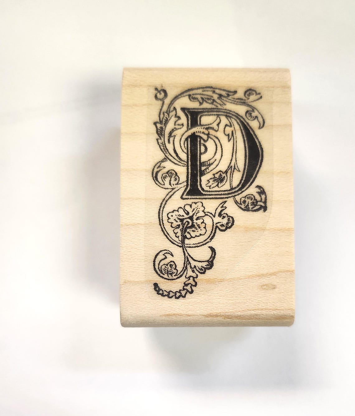 P41 Monogram D, Decorative Rubber Stamp WM - Etsy
