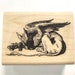 P63 Yawning Kitten Rubber Stamp - Etsy