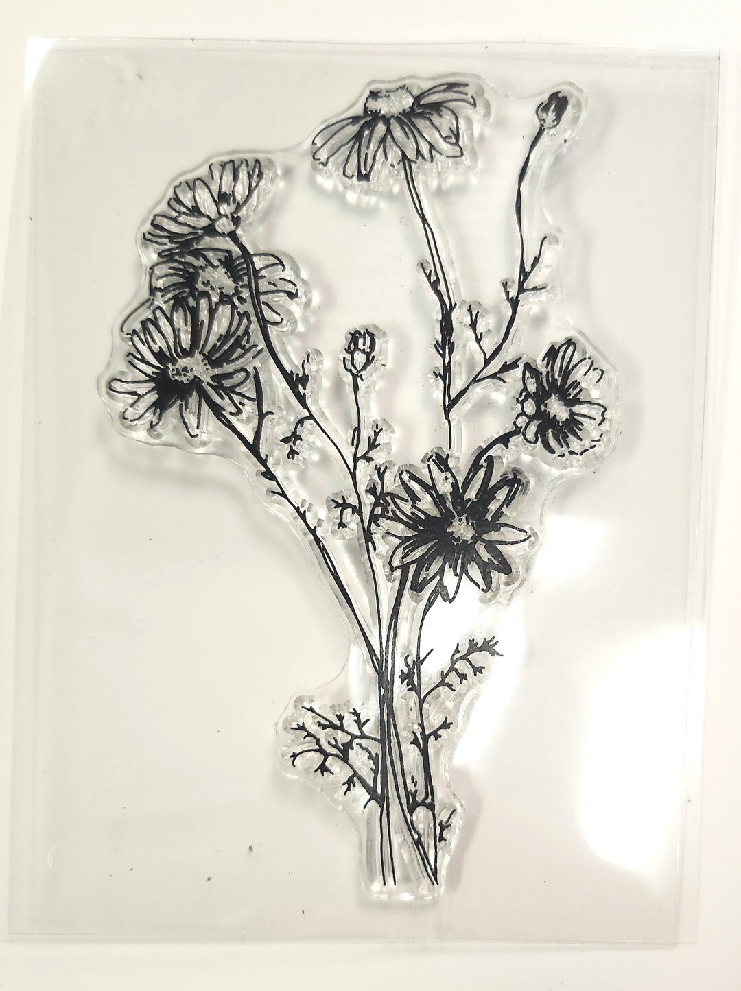 Flowers - Daisies-clear Rubber Stamp 2.75x3.75" - Etsy