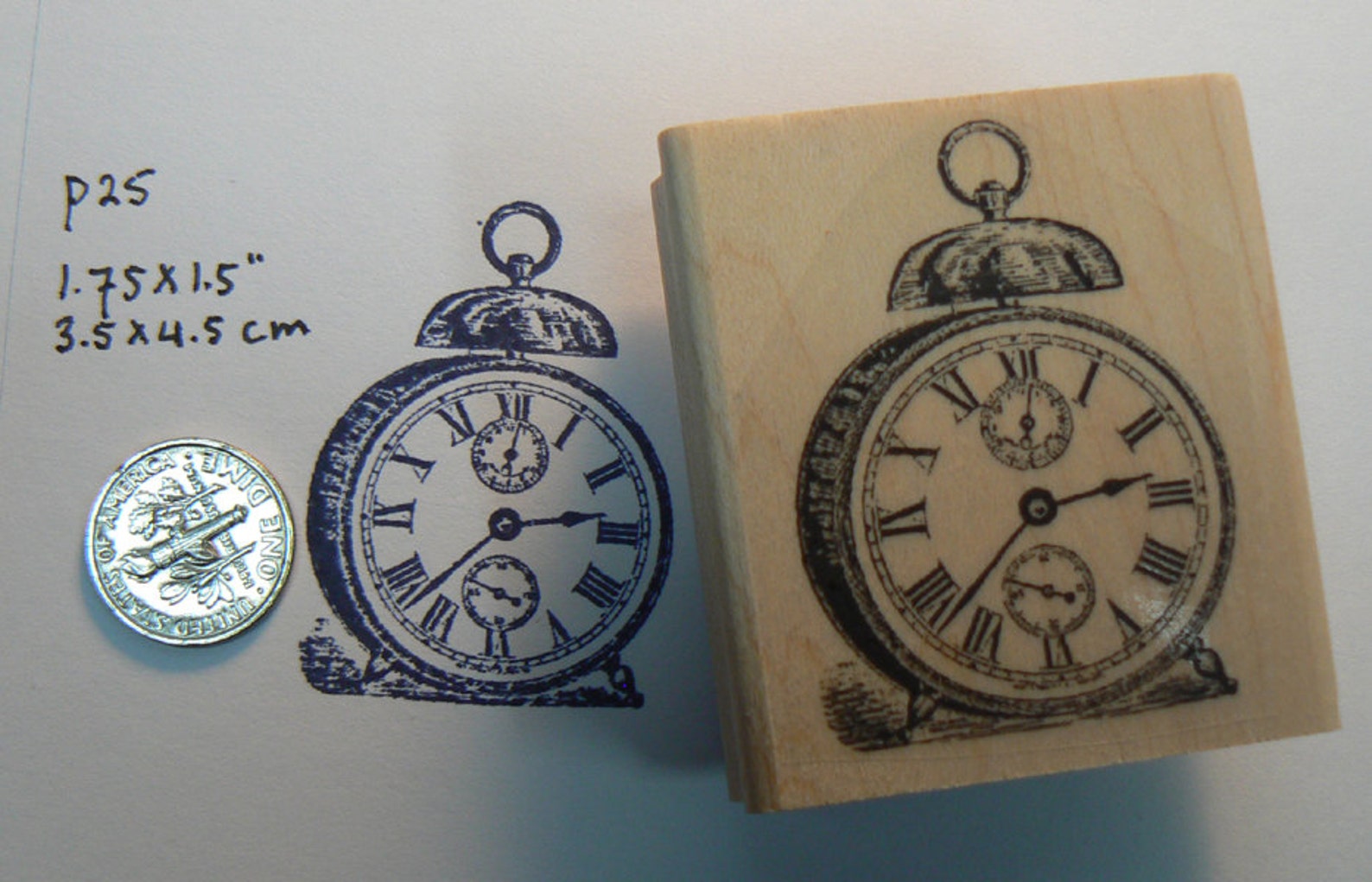 Victorian Clock Rubber Stamp WM P25 - Etsy