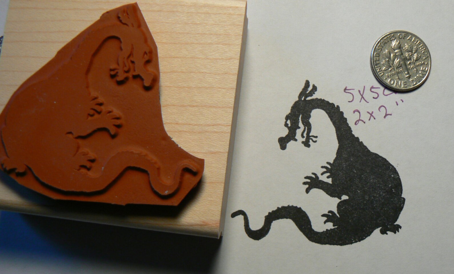 Dragon Rubber Stamp WM P49C | Etsy