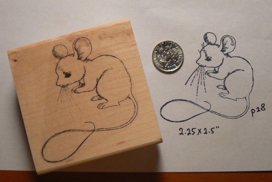 Mouse Rubber Stamp WM P28 - Etsy