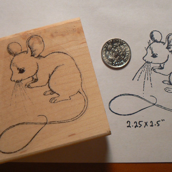 Mouse Rubber Stamp - Etsy