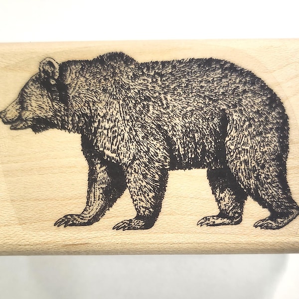 Bear Rubber Stamp - Etsy
