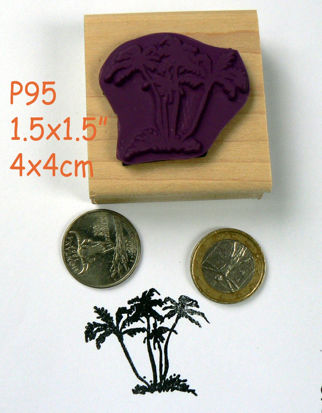 Palm Trees Rubber Stamp WM - Etsy