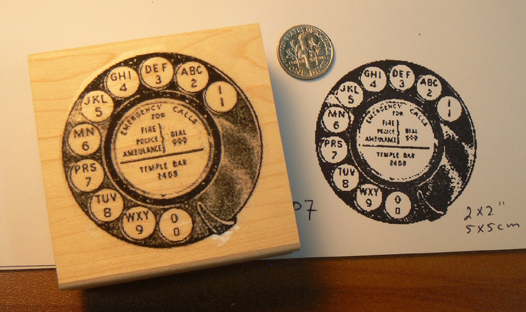 Vintage Phone Dial Rubber Stamp P7 - Etsy