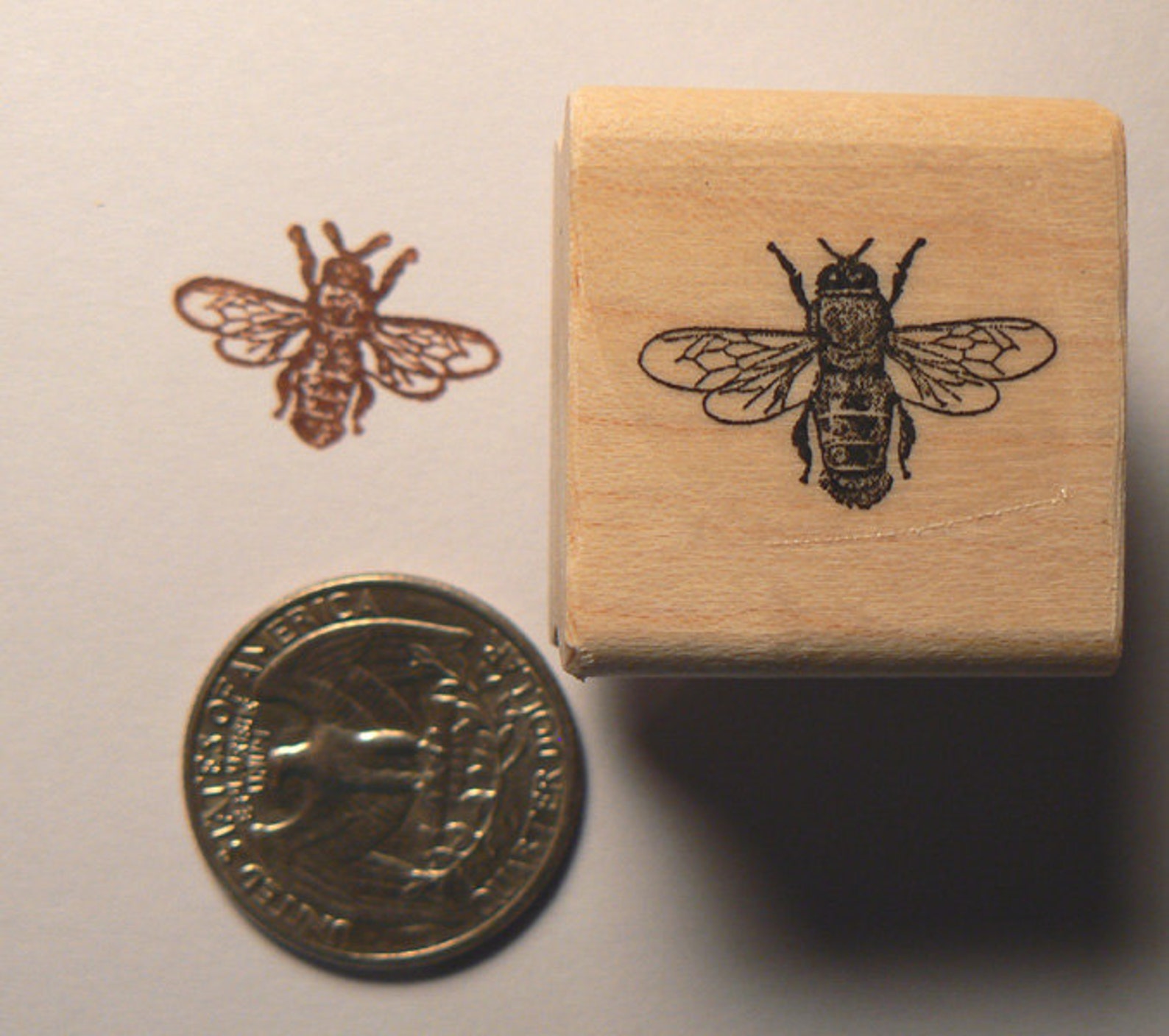 P22 Tiny Bee Rubber Stamp Miniature - Etsy