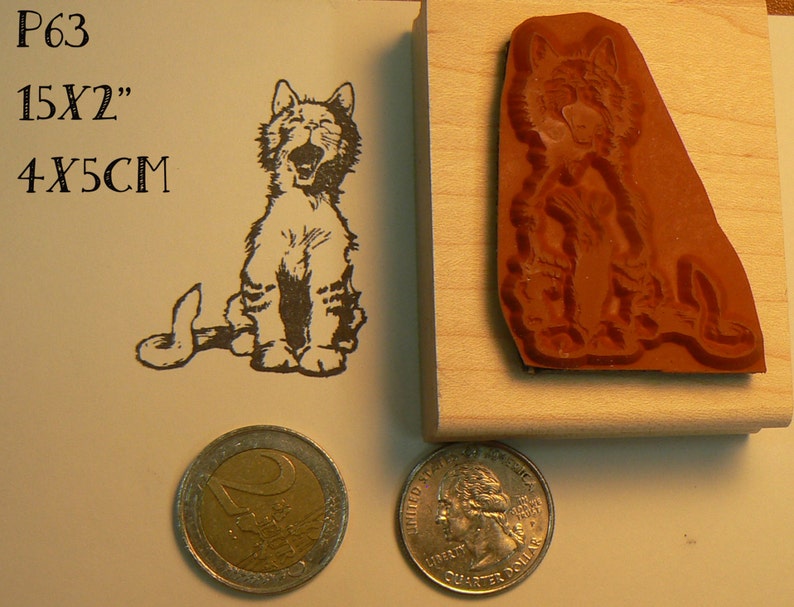 P63 Yawning Kitten Rubber Stamp - Etsy